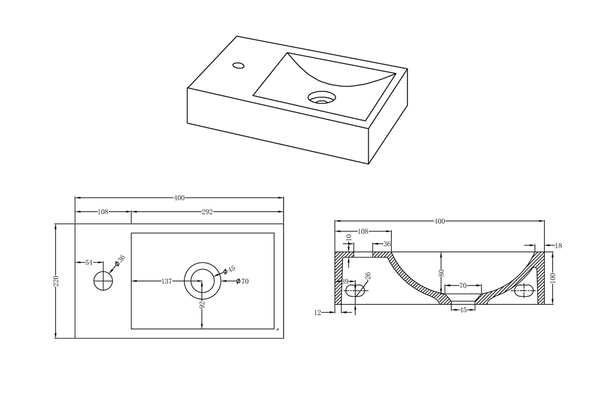 Toilet Fontein Beton Natuurlijk Beton Rechthoek 40×22 cm | BET-509ncl ...